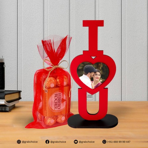 Personalized I LOVE YOU Photo Frame Free Shipping in India - GRABCHOICE
