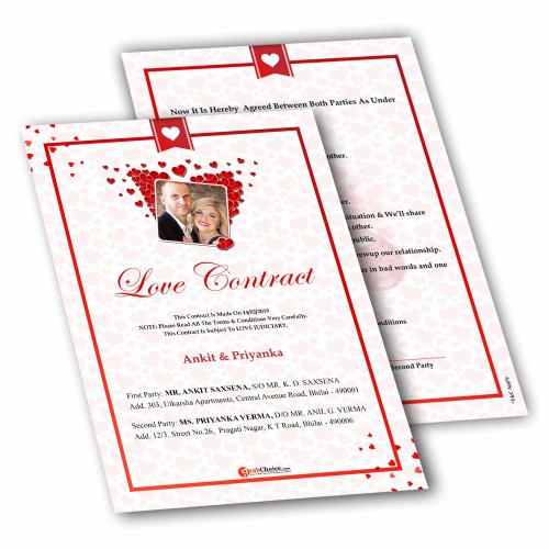 Love Contract | Buy Unique Gift For Your Loved One Only At www ...