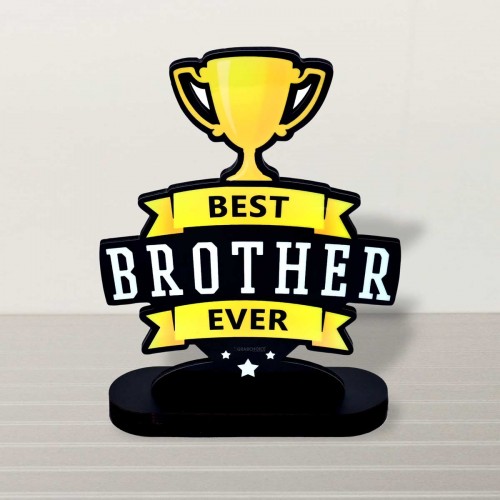 Memento For Best Brother| Buy personalized photo trophy at GrabChoice